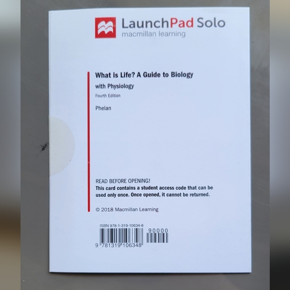 launchpad solo | Other | What Is Life A Guide To Biology With Physiology Launchpad Access Year ...